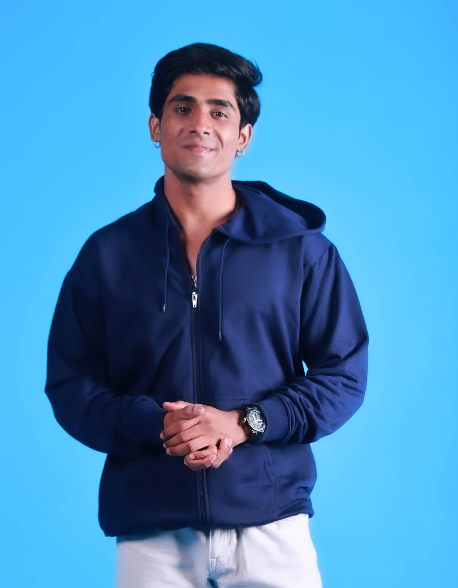 Classic Navy Blue - Zipper Hoodie – Destiny Clothing