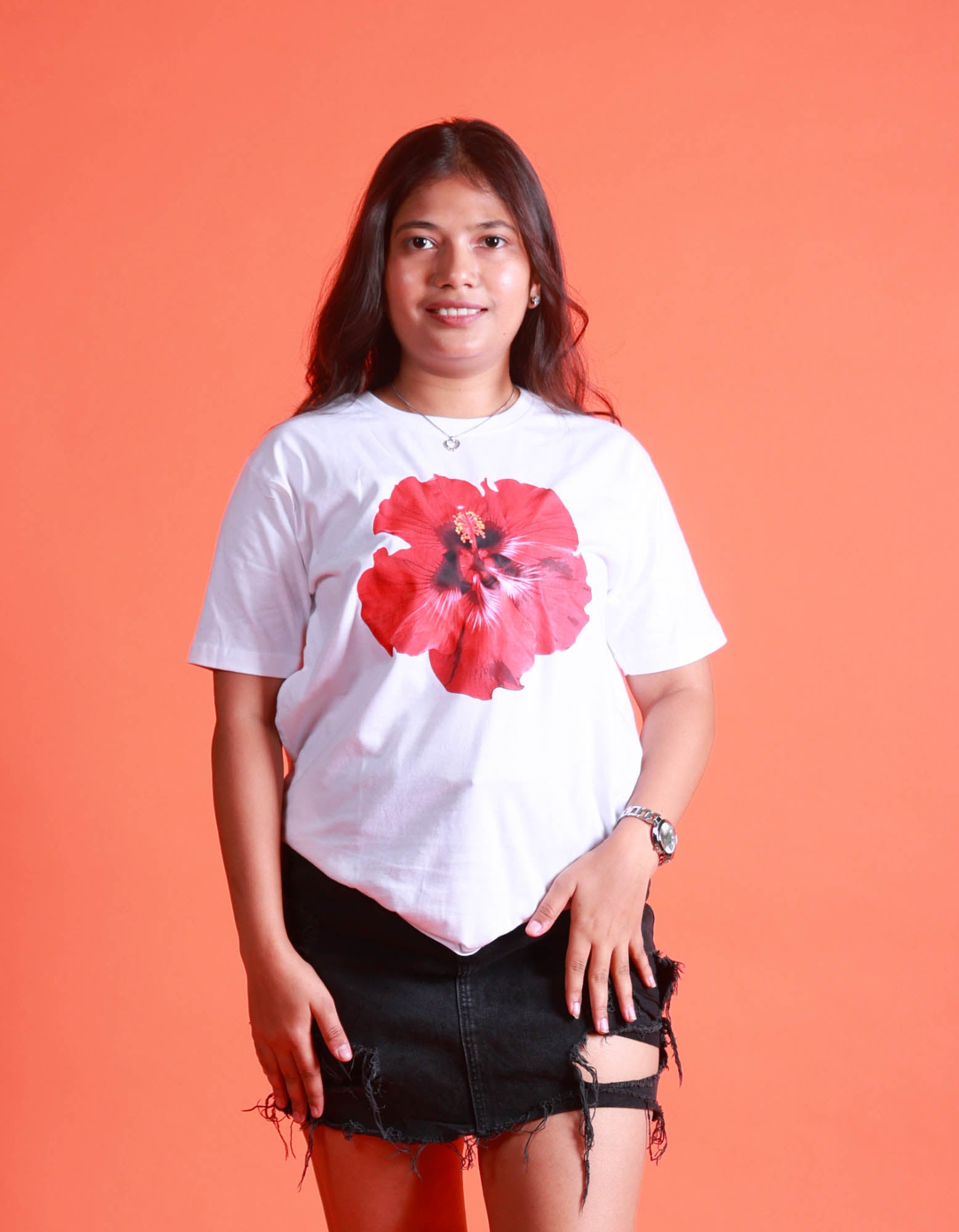 Hibiscus - Printed Tshirt – Destiny Clothing